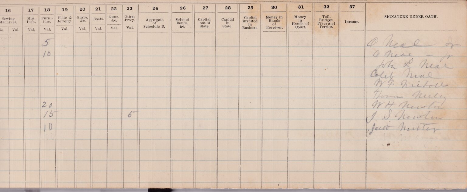Rich Valley 1881 Property List-Page 48b - Smyth County Public Libraries