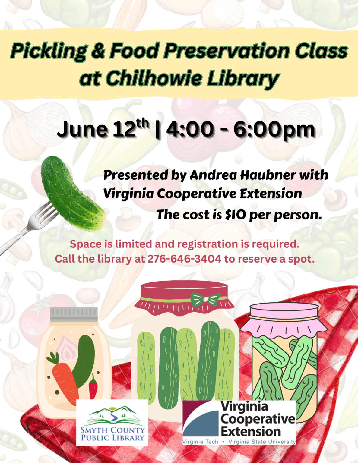 Pickling & Canning Workshop at Chilhowie Library - Smyth County Public ...
