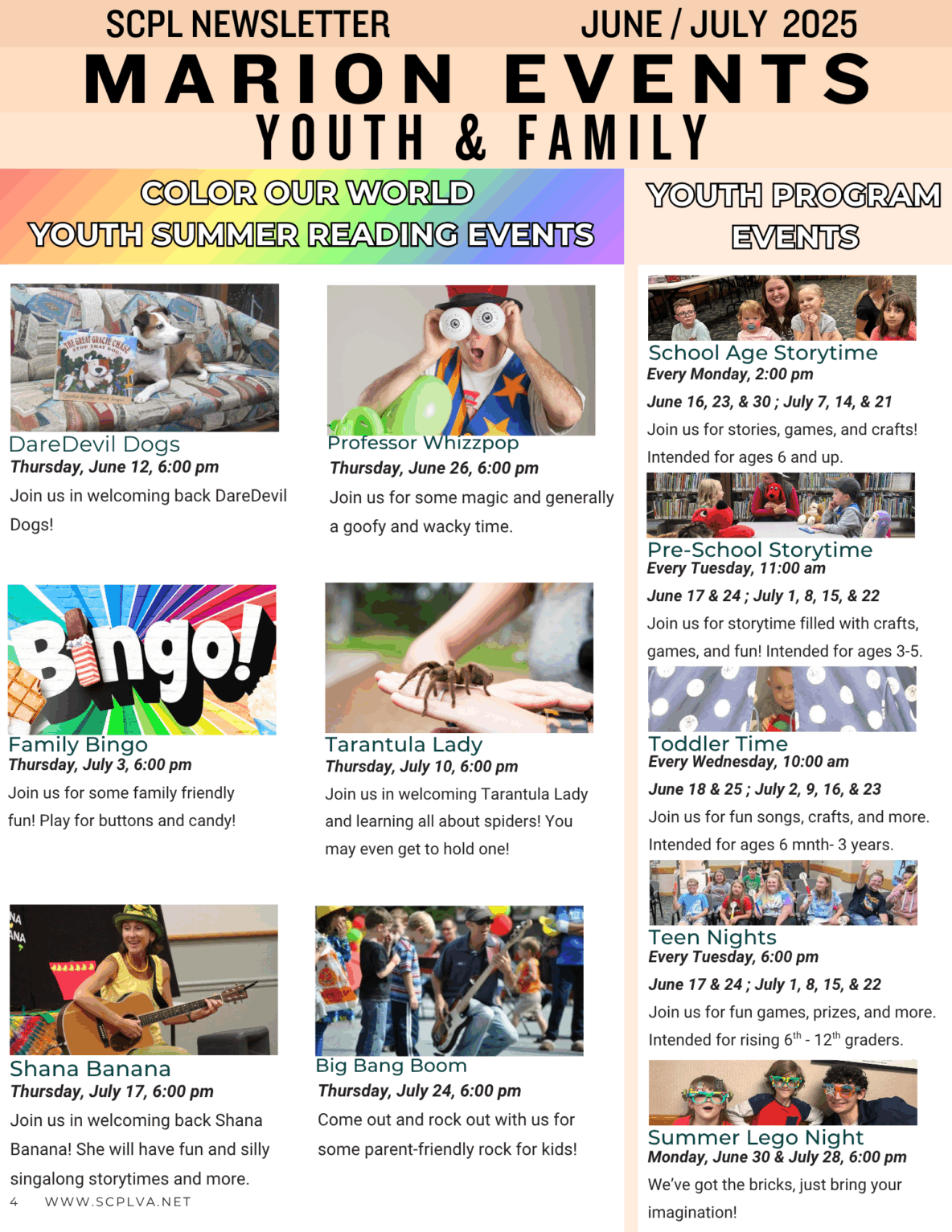 June / July Summer Reading 2025 Newsletter - Smyth County Public Libraries