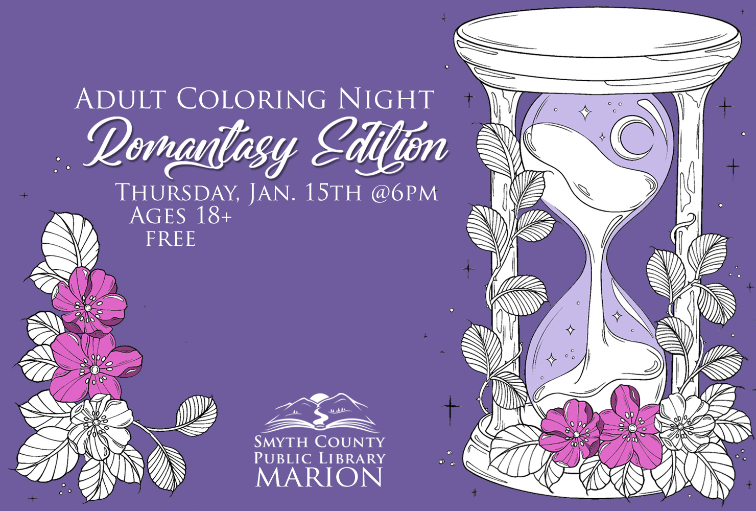 ADULT COLORING NIGHT: Romantasy Edition - Smyth County Public Libraries