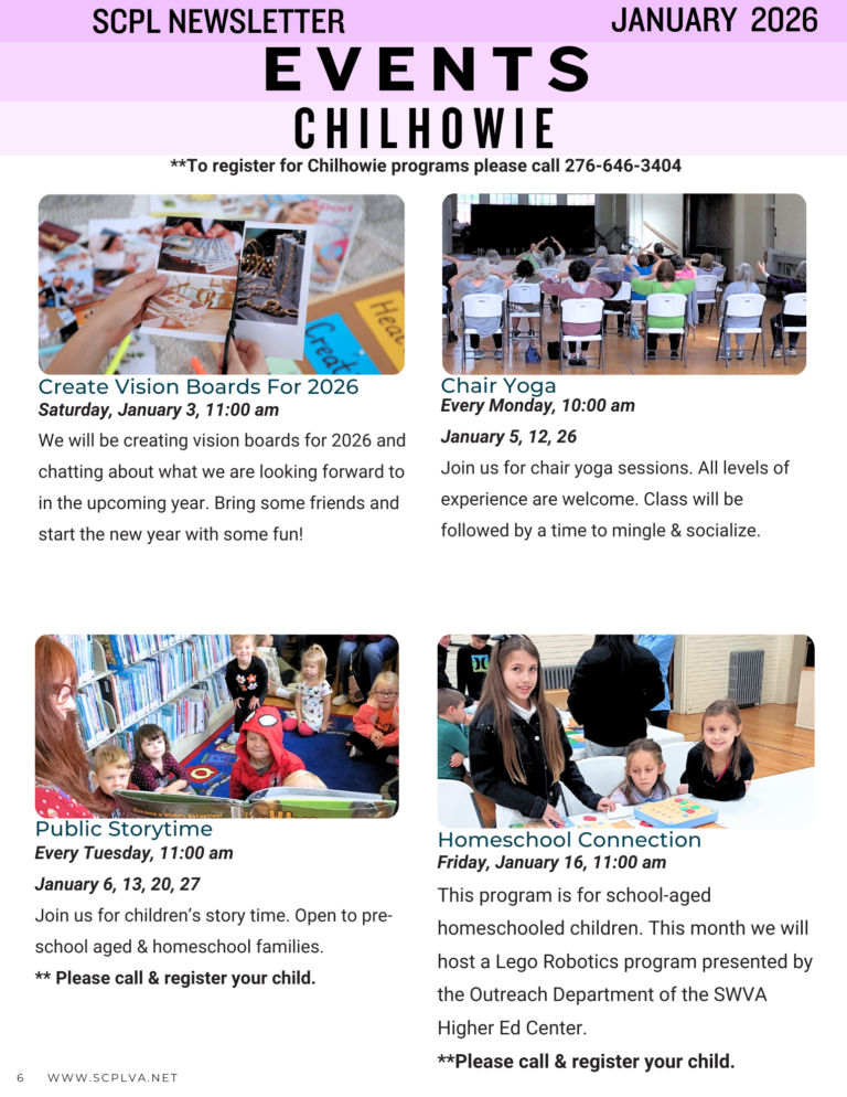January 2026 Newsletter - Happy New Year! - Smyth County Public Libraries
