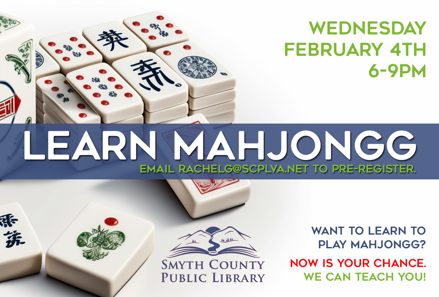 Learn to play MAHJONGG After Hours (Ages 18+) - Smyth County Public ...